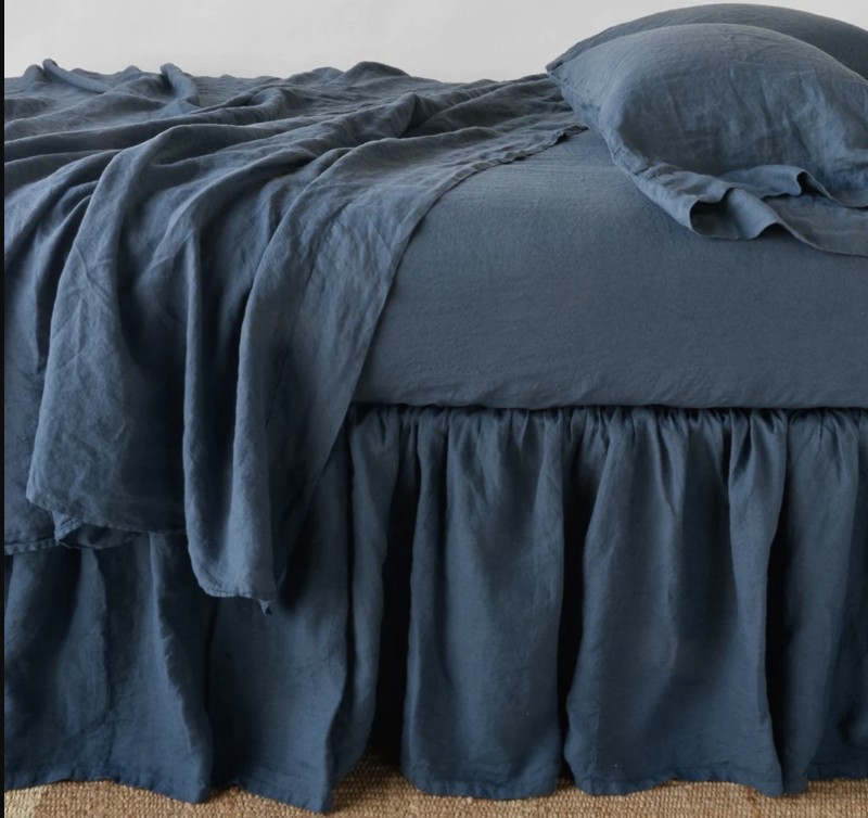 Linen | Gathered | Dust Ruffle | Bella Notte Linens