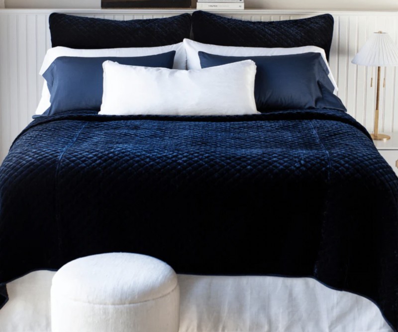 Silk | Velvet | Quilted | Coverlet | Bella Notte Linens