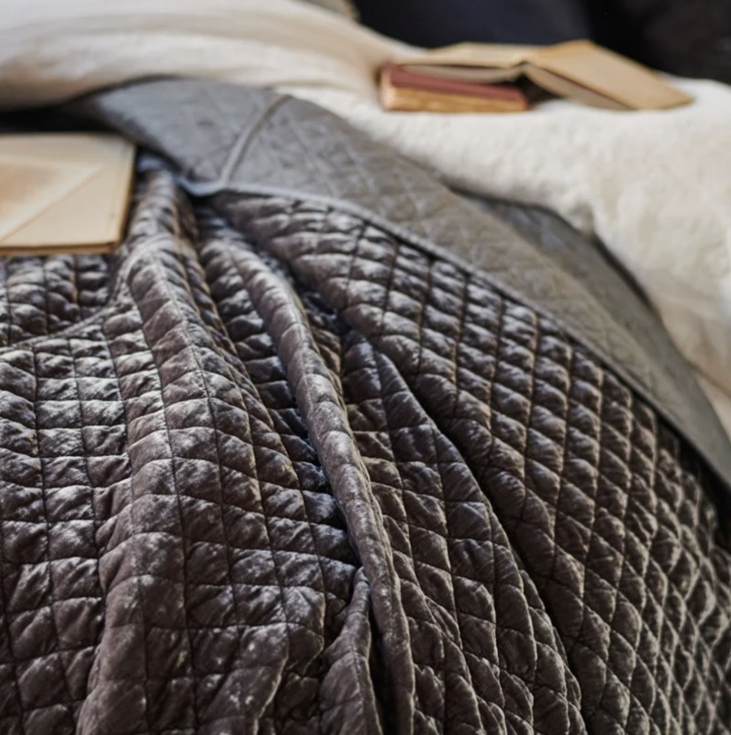 Silk | Velvet | Quilted | Coverlet | Bella Notte Linens